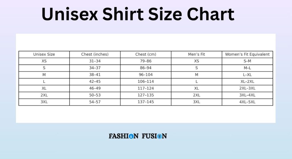 Unisex Shirt Sizes Explained: How to Find the Perfect Fit for Any Body